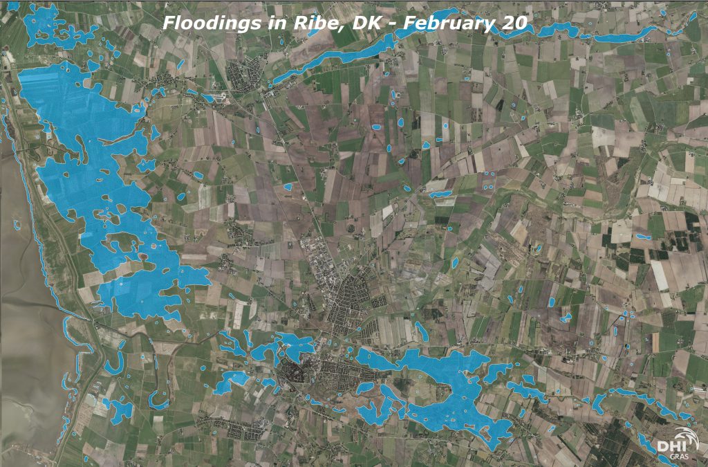 Mapping the extent of the 2020 winter floodings in Denmark and France ...